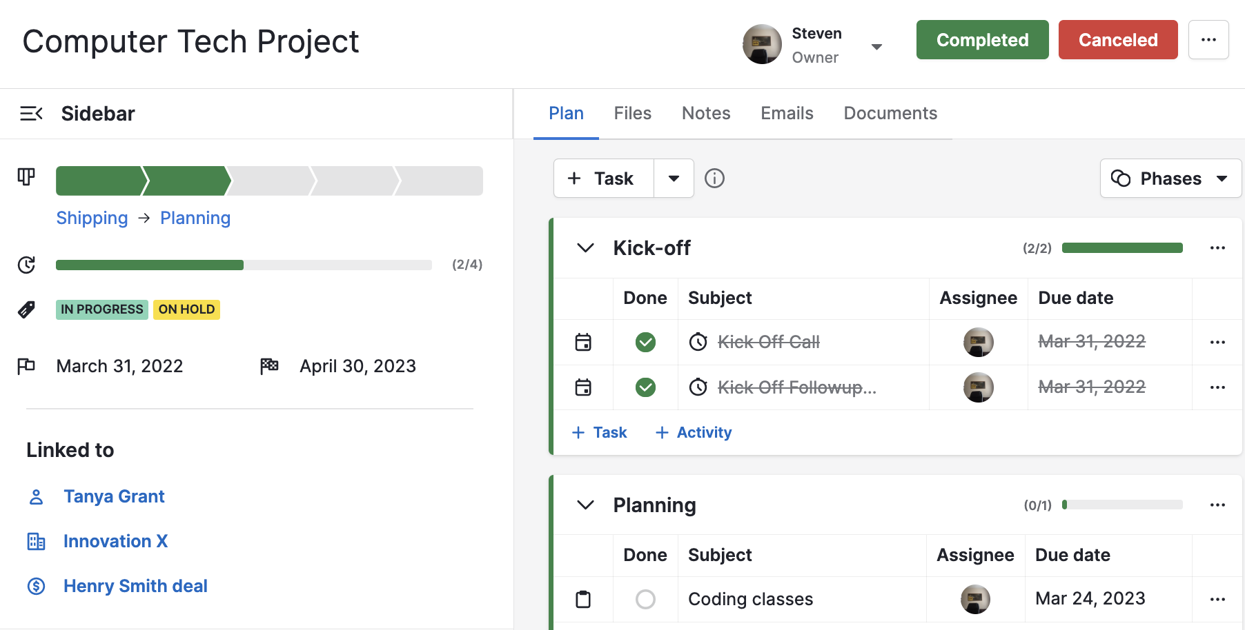 Projects by Pipedrive - Knowledge Base | Pipedrive